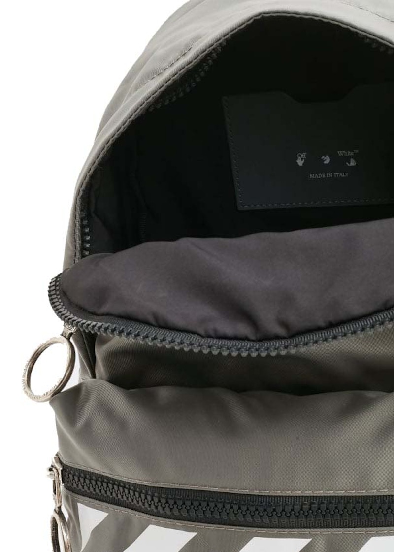 Off-White Binder Nylon Mini Backpack Grey in Nylon with Silver-tone - US