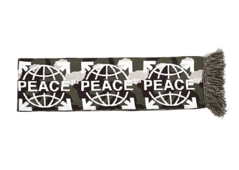OFF-WHITE Camouflage Peace Scarf Khaki - FW22 - US
