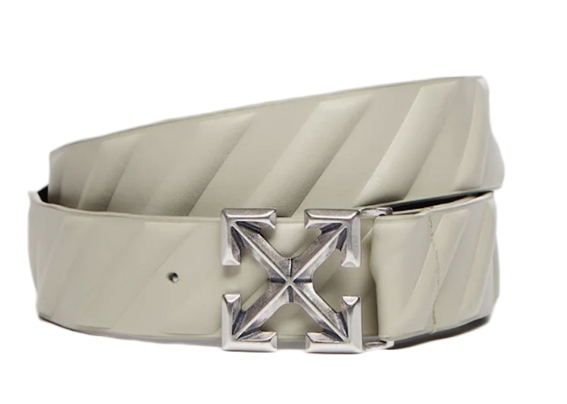 OFF-WHITE Diagonals Belt (FW21) Beige/Silver Men's - FW21 - US