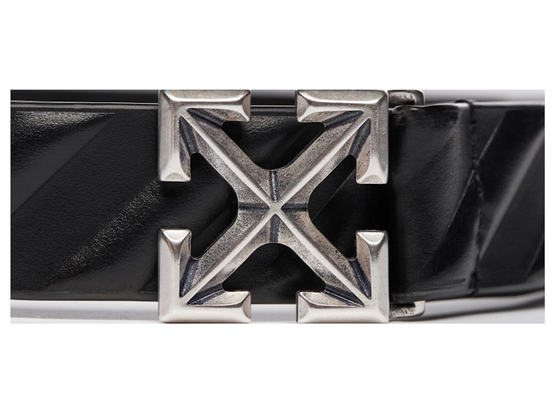OFF-WHITE Diagonals Belt (FW21) Black/Silver Men's - FW21 - US