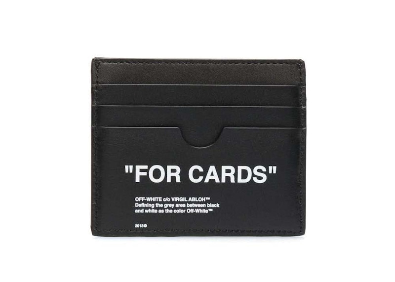 Off-White "FOR CARDS" Card Holder Black in Leather - US