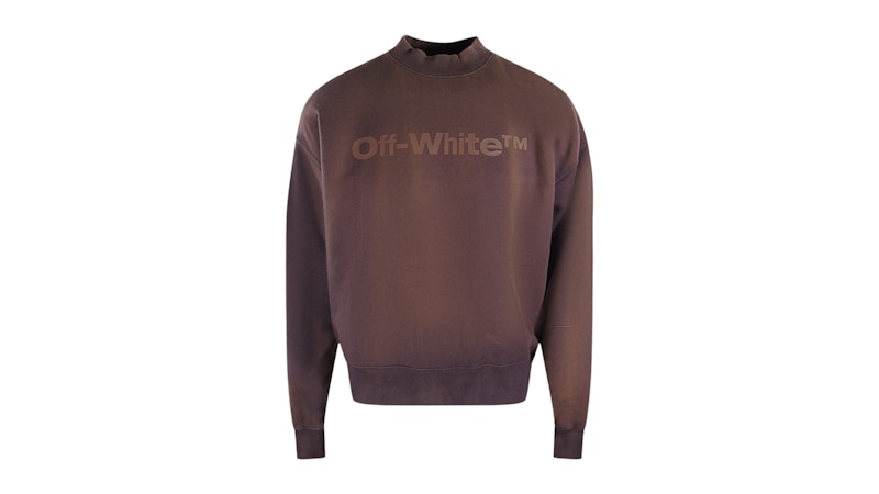 OFF-WHITE Laundry Logo Skate Fit Aubergine Sweatshirt Purple Hombre ...