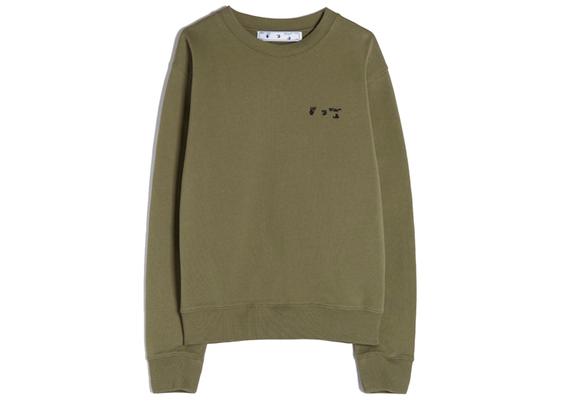 OFF-WHITE Logo Sweatshirt Green Men's - FW21 - US