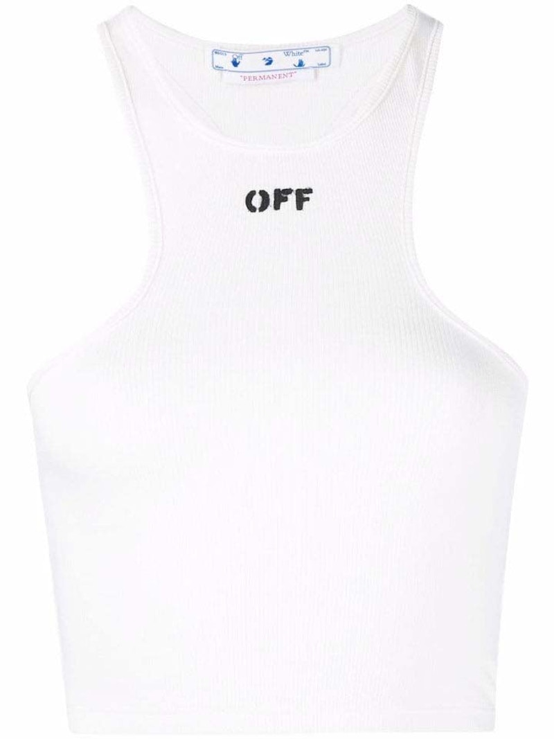 OFF-WHITE Off Stamp Ribbed Rowing Top White/Black - FW22 - US