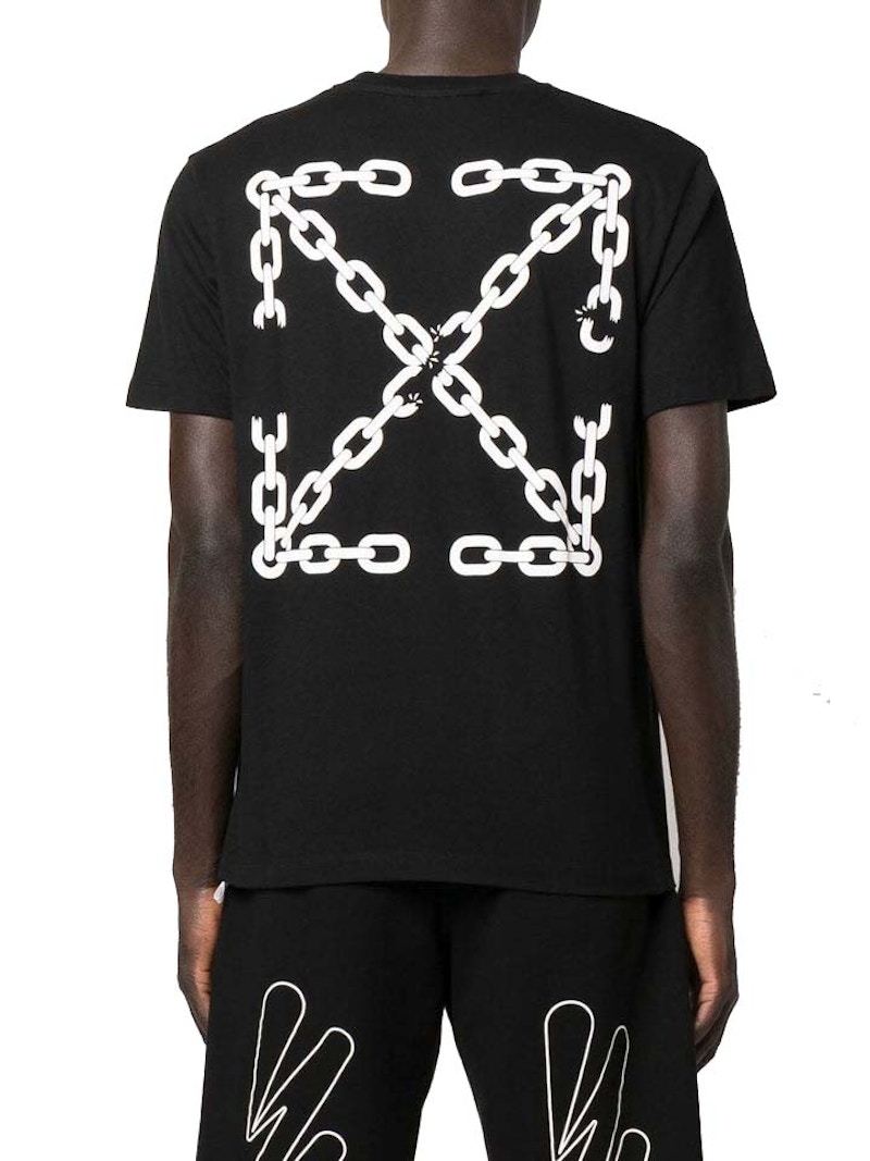 OFF-WHITE Off-White Men Chain Arr Slim S/S Tee Black/White Men's - FW22 ...