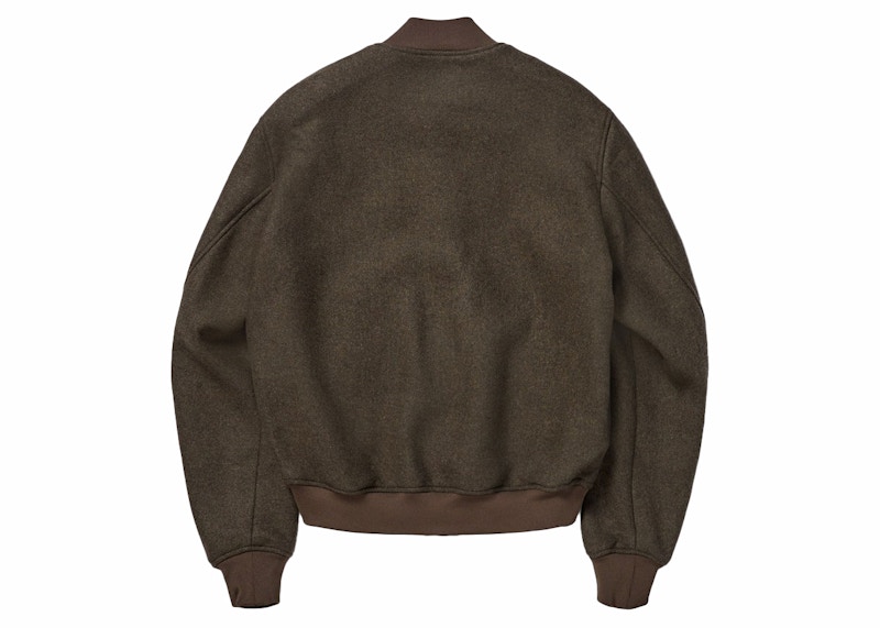 OFF-WHITE Patch Varsity Jacket Army Green Men's - FW22 - US