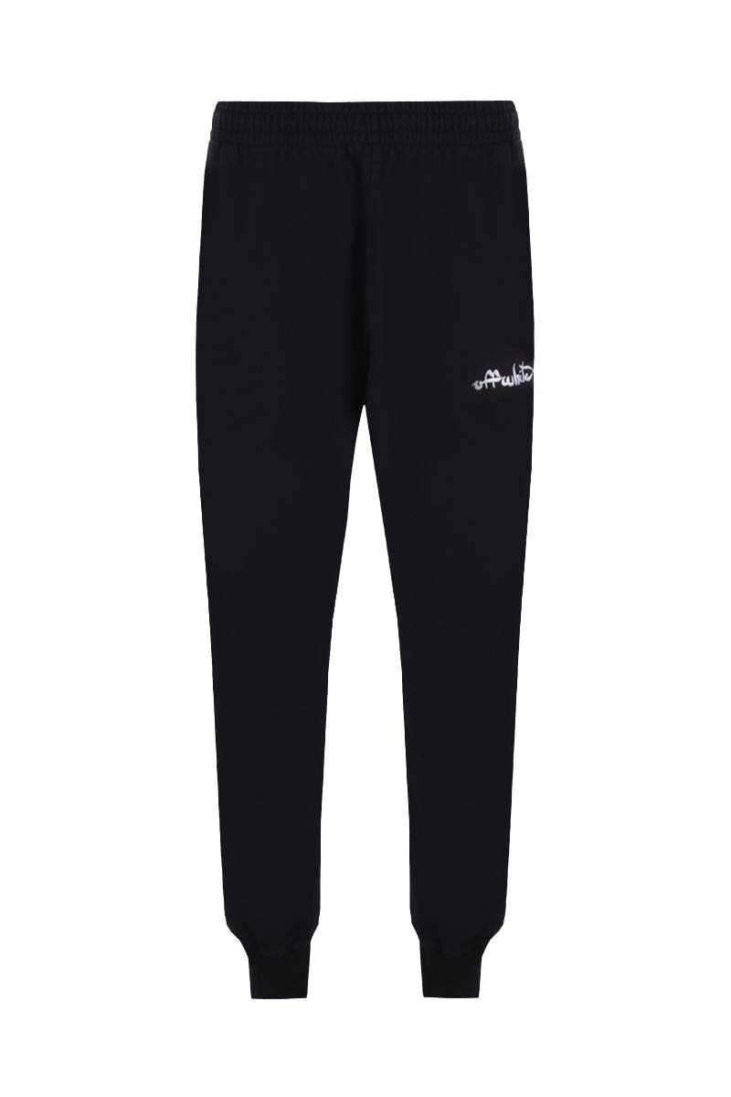 OFF-WHITE Script Logo Slim Cuff Sweatpants Black/White Men's - FW22 - US