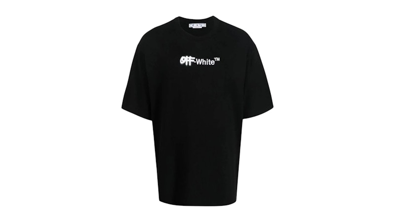 OFF-WHITE Spray Helvetica Logo Oversized Fit T-Shirt Black Men's - FW24 ...