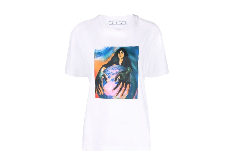 OFF-WHITE Women's Mirko Artist Front Regular T-Shirt White/Multi - FW21 ...