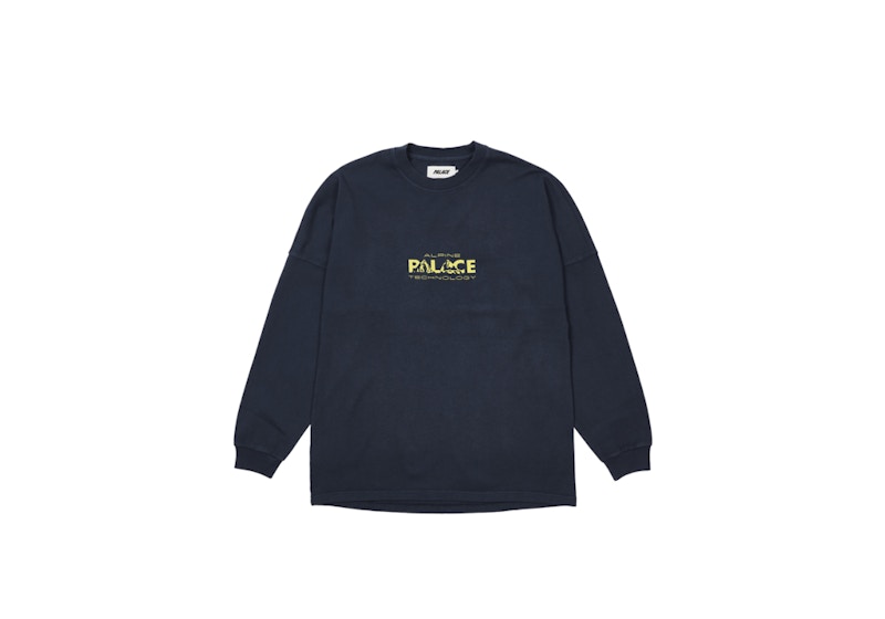 Palace Alpine Tech Longsleeve Navy Men's - FW21 - US