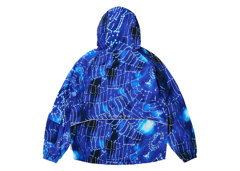 Palace Arc Shell Hooded Jacket Spider Web Blue Men's - SS24 - US
