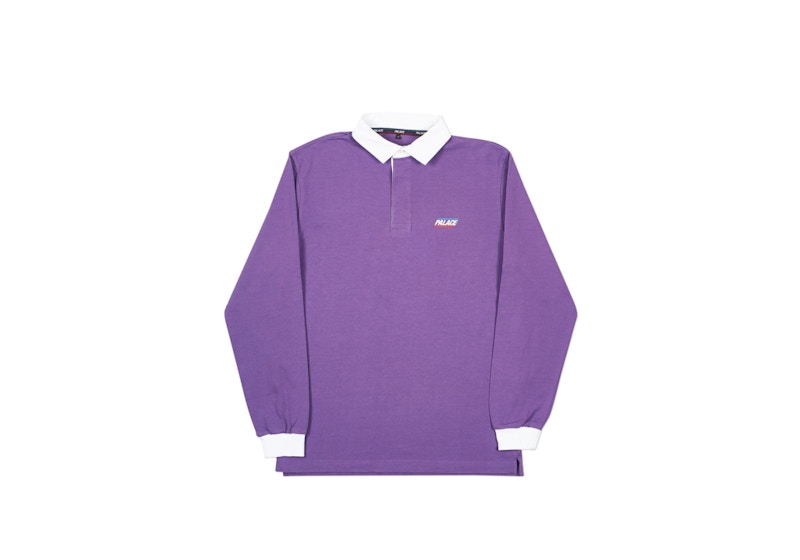 Palace Basically A Rugby Top Purple Men's - FW18 - US