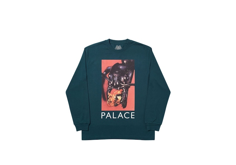 Palace Bug Munch Longsleeve Dark Green Men's - FW19 - US