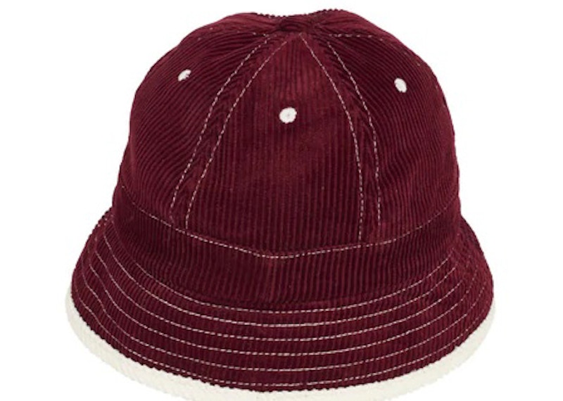 Palace Chain Stitch Bell Bucket Hat Burgundy Men's - SS22 - US