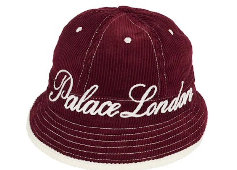Palace Chain Stitch Bell Bucket Hat Burgundy Men's - SS22 - US