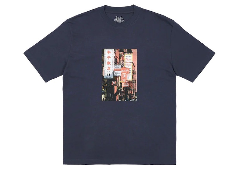 Palace Downtown T-shirt Navy Men's - SS23 - US