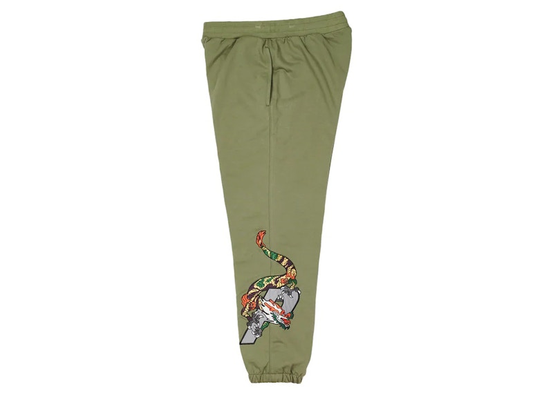 Palace Dragon Sweatpants Olive Men's - FW22 - US