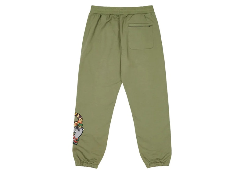 Palace Dragon Sweatpants Olive Men's - FW22 - US