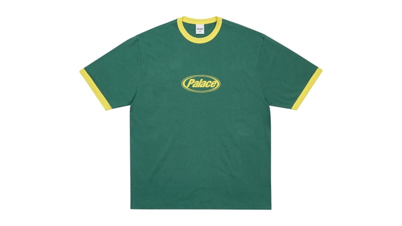 Palace Elipse Ringer T-Shirt Racey Green Men's - FW25 - US