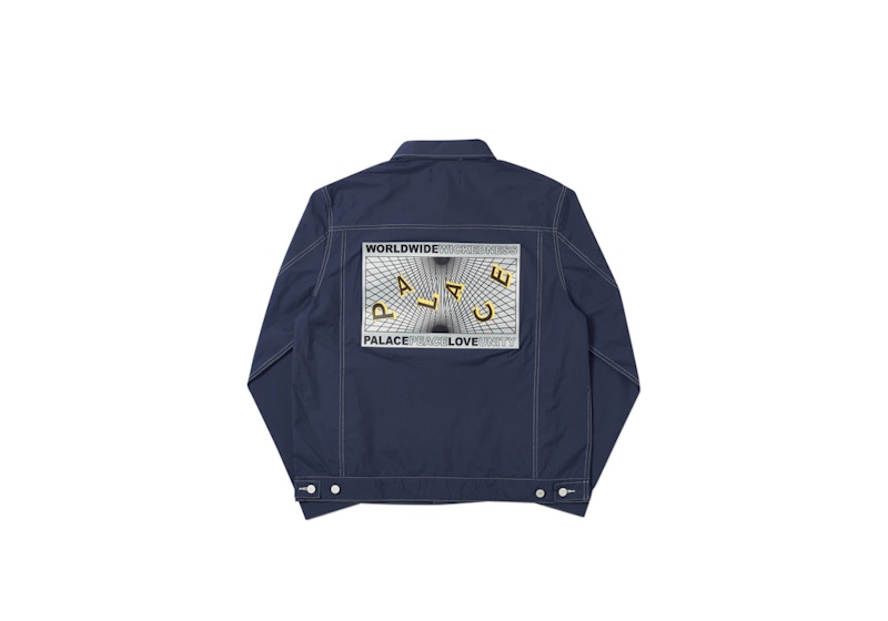 Palace Griddle Shell Jacket Navy Men's - SS19 - US