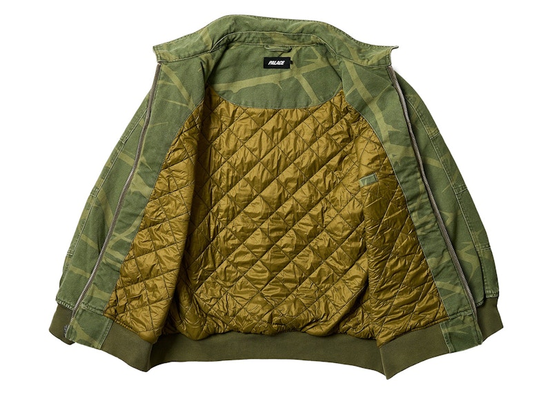 Palace Heavy Canvas Bomber Jacket Deep Green Men's - SS24 - US