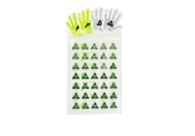 Palace Hi-Vis Hand Sticker Pack White/Yellow - SS16 - US