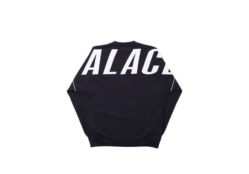Palace Jumbo Drop Crew Black Men's - SS19 - US