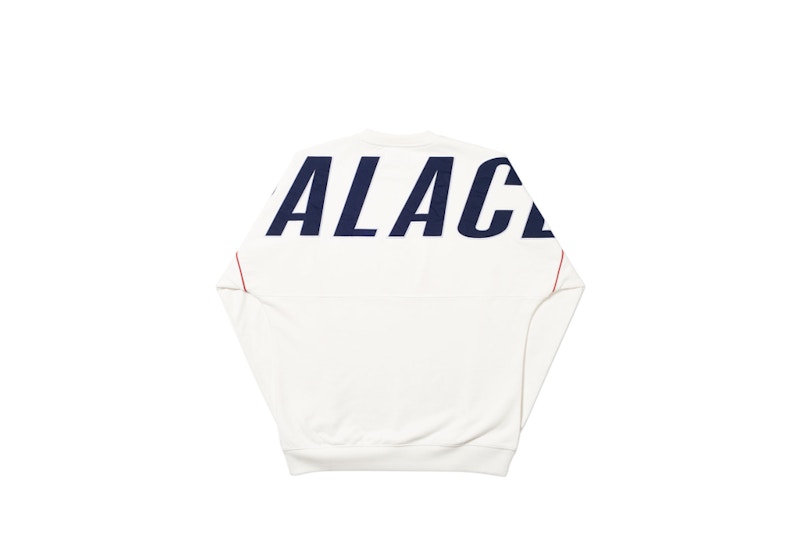 Palace Jumbo Drop Crew White Men's - SS19 - US