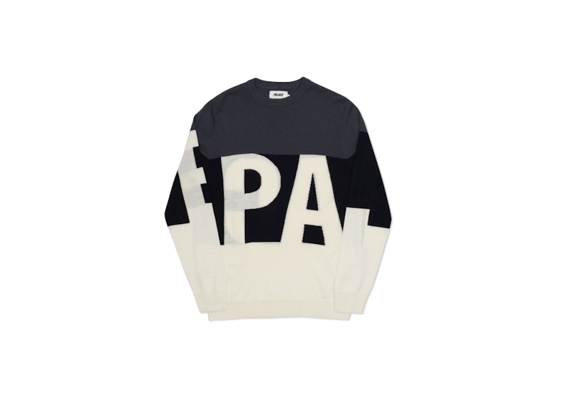 Palace Jumbo Font Knit Black/White - Spring 2016