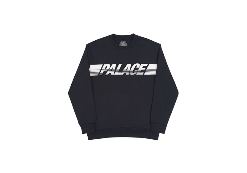 Palace Line Crew Black/White Men's - Winter 2017 - US
