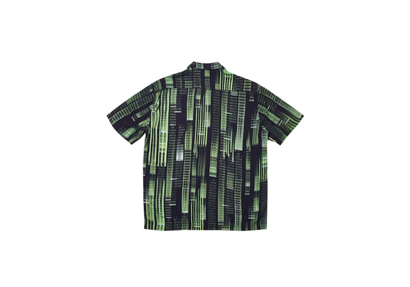 Palace Matrix Shirt Black/Green Men's - SS19 - US