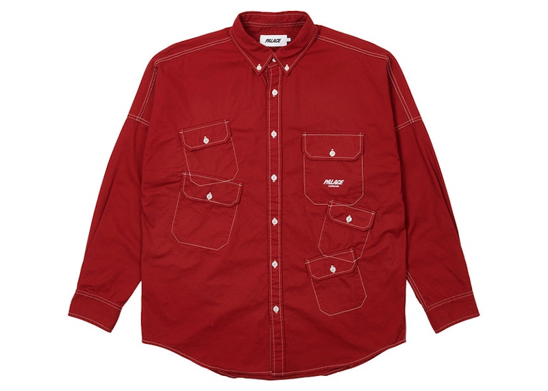 Palace Multi Pocket Shirt Red Men's - SS22 - US