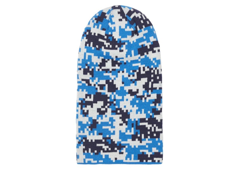 Palace New Era Peaked Balaclava Blue Camo Men's - FW22 - US