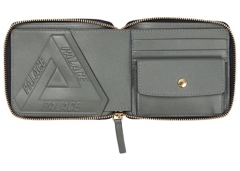 Palace PAL-M-Gram Leather Zip Wallet Midnight Blue - SS23 - US