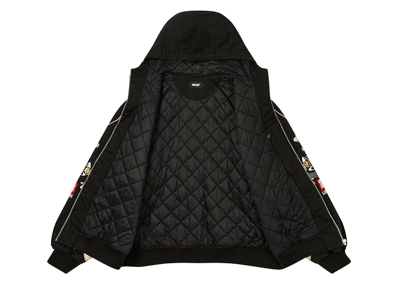 Palace Pasta Jacket Concrete Black Men's - FW24 - US