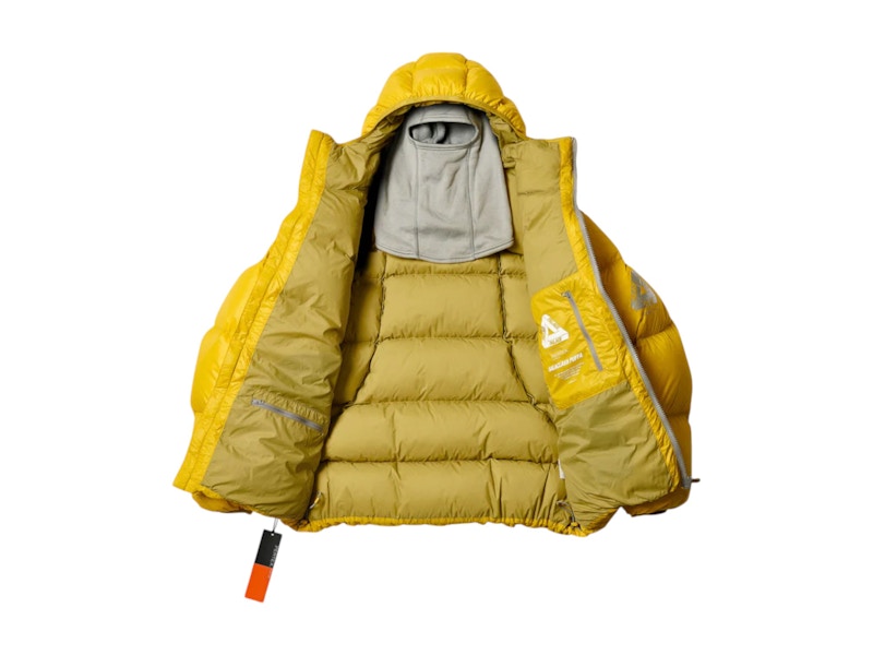 Palace Pertex Opaque Balaclava Puffer Jacket Yellow Men's - FW24 - US