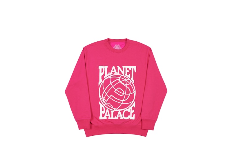 Palace Planet Crew Hot Pink/White Men's - SS18 - US