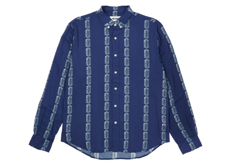 Palace Razor Sharp Shirt Navy Men's - FW21 - US