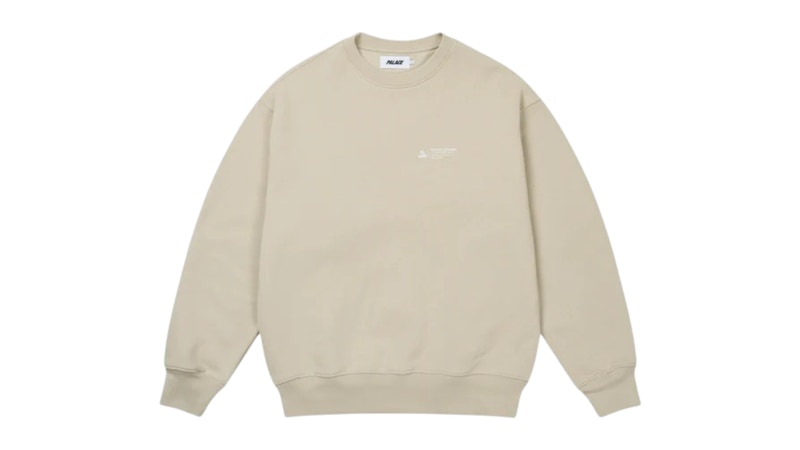 Palace Shop Locator Crew Stoney Grey Men's - FW25 - US