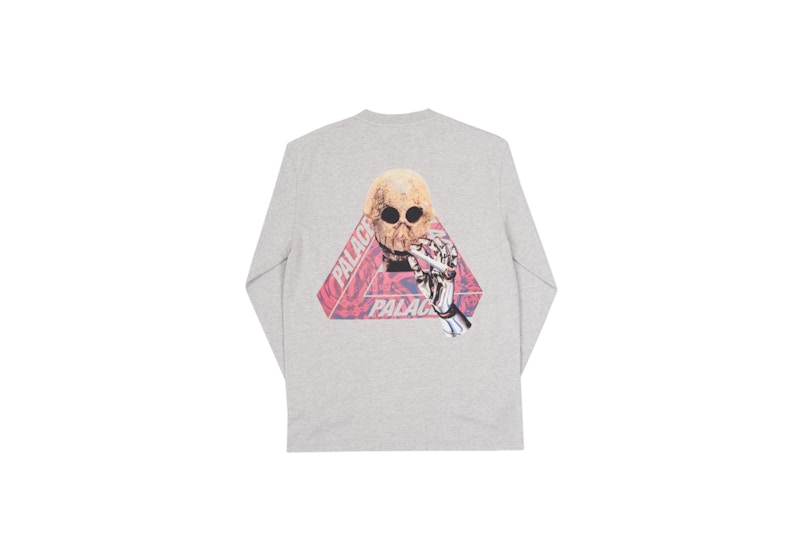 Palace Skeledon Longsleeve Grey Marl/Pink Men's - Spring 2017 - US