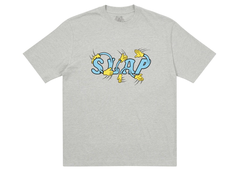 Palace Slap Hands T-shirt Grey Marl Men's - SS21 - US