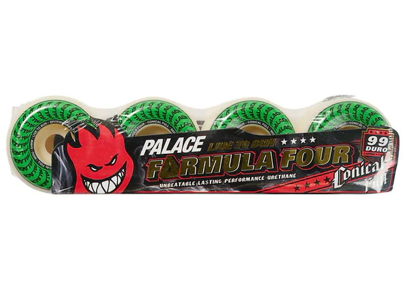 Palace Spitfire Conical Full Formula Natural 54mm Wheels White/Green ...