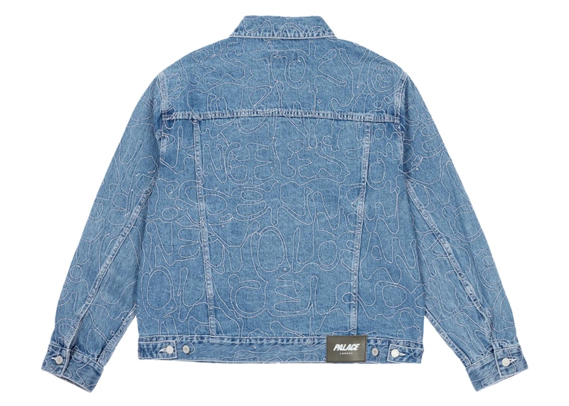 Palace Splat Denim Jacket Stone Wash Men's - SS24 - US