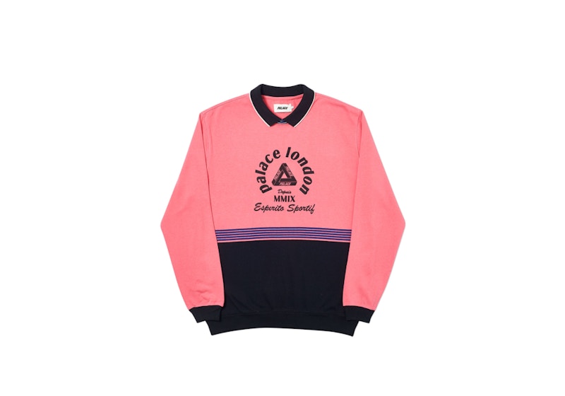 Palace Sportif Crew Pink/Black Men's - FW18 - US