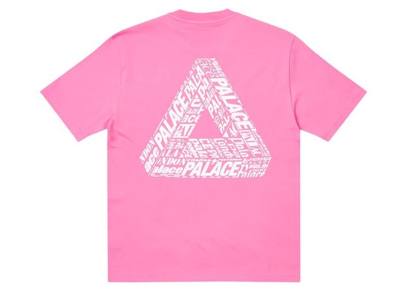 Palace Tri-Text T-Shirt Pink 남성 - FW22 - KR