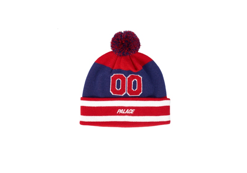 Palace Zero Zero Beanie Red/Blue Men's - FW19 - US
