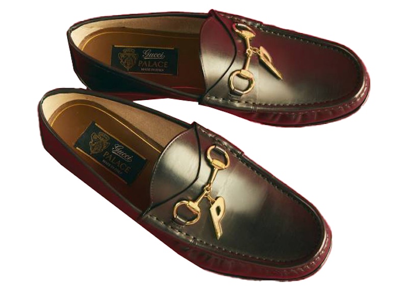 Palace x Gucci Leather Horsebit P Charm Black - Sneakers - US