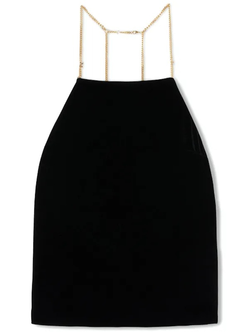 Palm Angels Chain Velvet Top Black - US