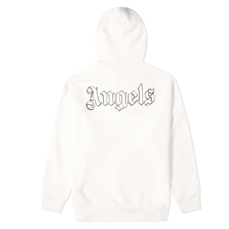 Palm Angels Front and Back Logo Popover GID Hoodie White Men's - FW20 - US