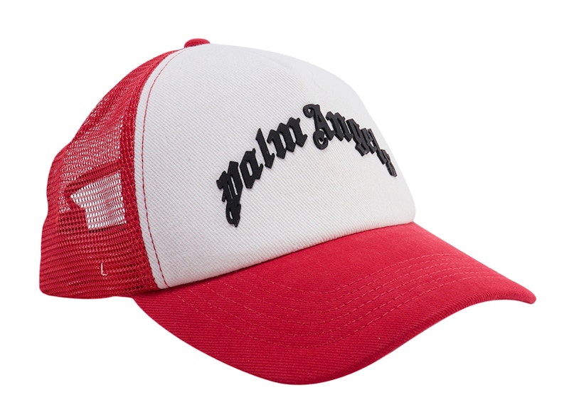 Palm Angels Frontal Logo Mens Visor Red Men's - US